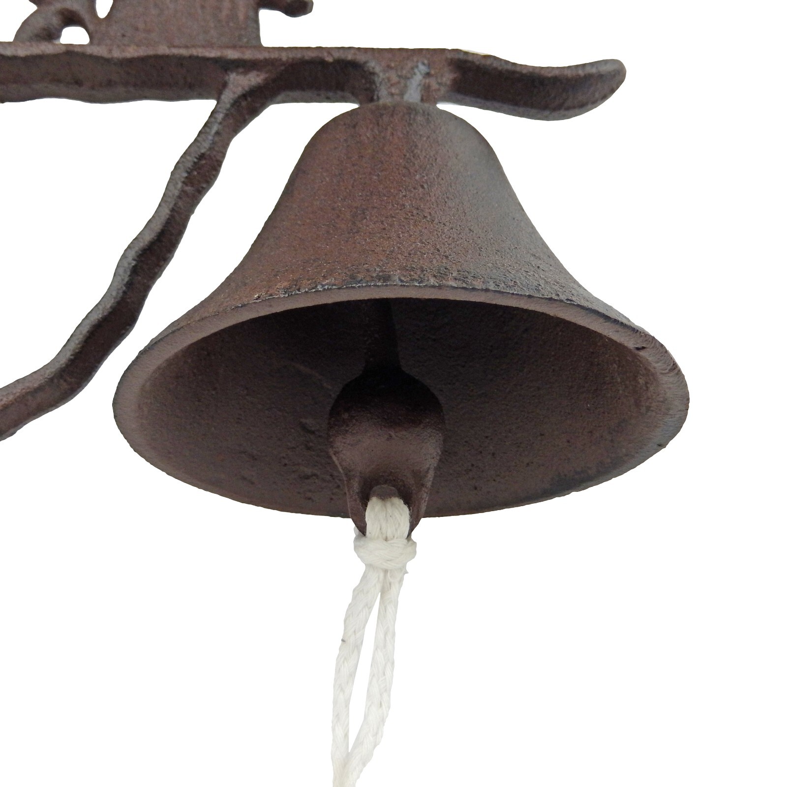 Large Deer Dinner Bell Heavy Duty Cast Iron Antique Brown Finish Cabin ...