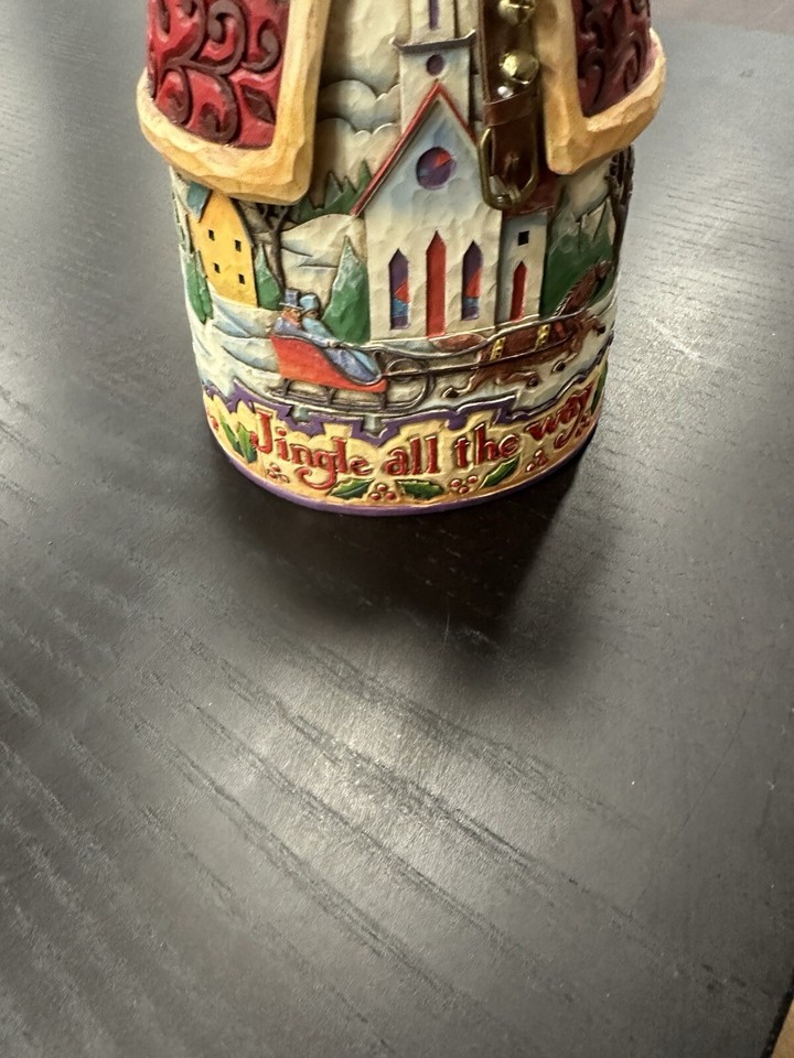 Jim Shore Heartwood Creek Bells On Bobtail Ring Santa w/ Jingle Bells ...