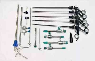 16PC - Laparoscopic Surgery Set SS High Quality Reusable Endoscopy ...