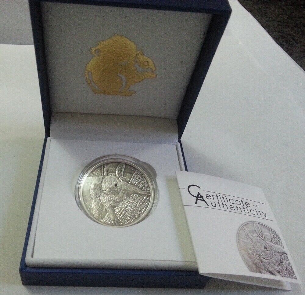 Palau 2012 Squirrels of the World Barbary $5 Pure Silver Coin Swarovski ...