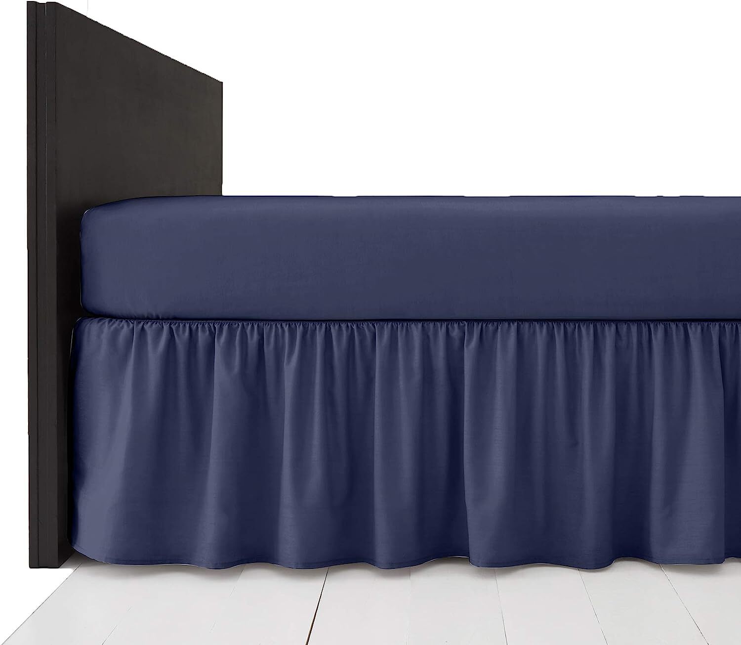 LUXURY PLAIN DYED FRILLED POLY COTTON PLATFORM BASE VALANCE SHEETS ALL ...