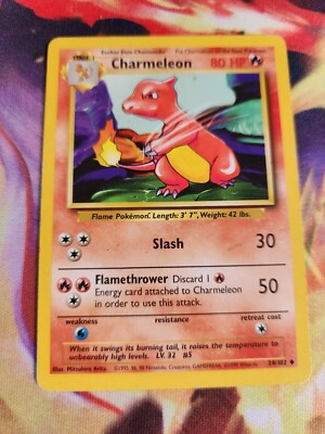 CHARMELEON - Base Set - 24/102 - Uncommon - Pokemon Card - MP | eBay