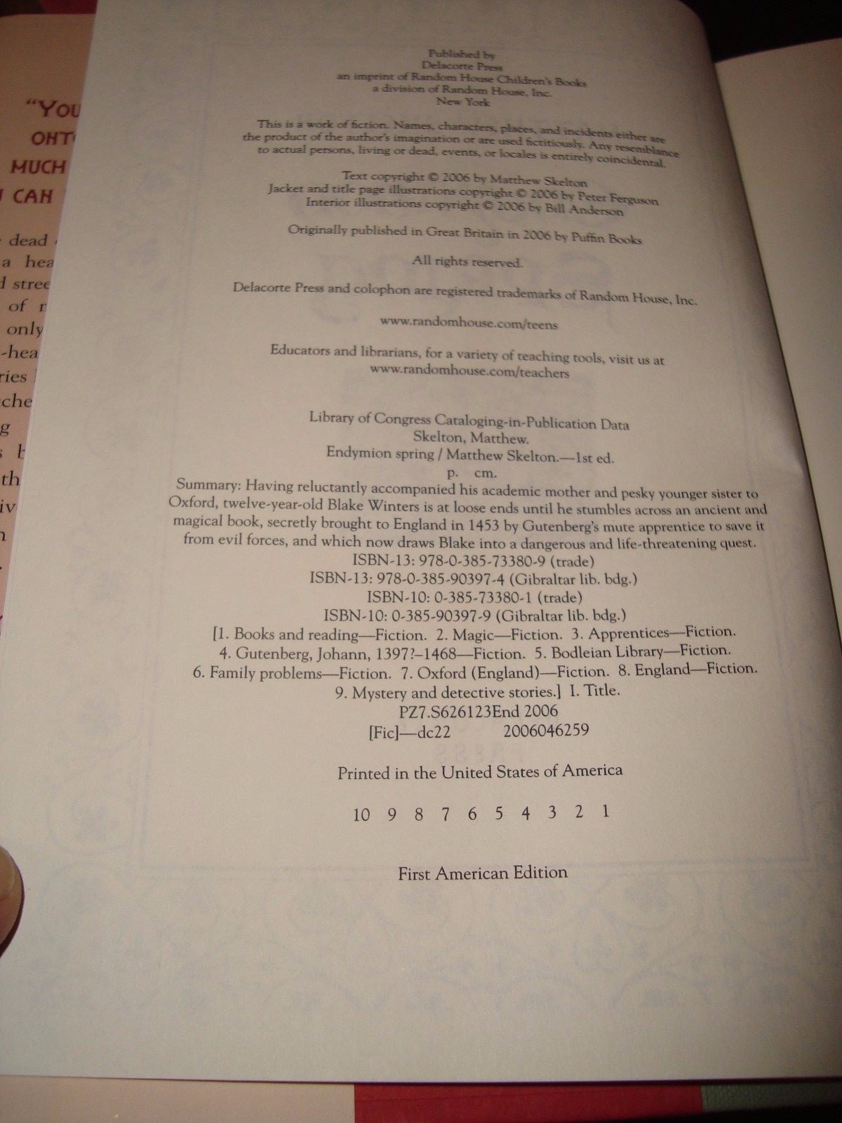 Endymion Spring : Die Macht des Geheimen Buches by Matthew Skelton ...