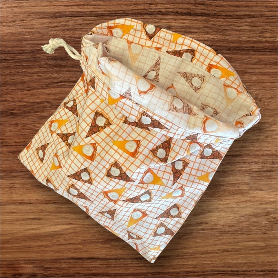 Pumpkin Linen Bread Bag & Regular Size Mason Jar Bonnet Set, Handmade ...