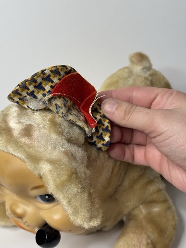 RUSHTON Star Creations Rubber Face Bulldog W/Beret Vintage 1950's Plush ...