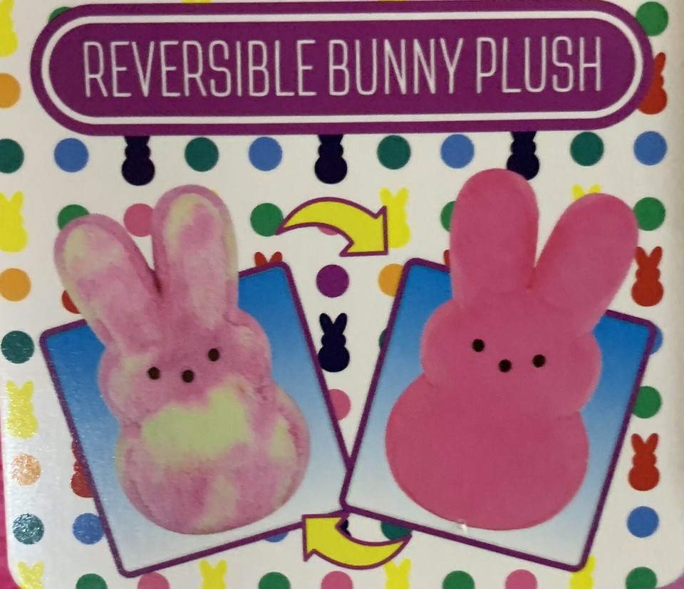 NEW Reversible PEEPS Bunny - Pink Tie Dye/Solid Pink- 12" Tall - EASTER ...