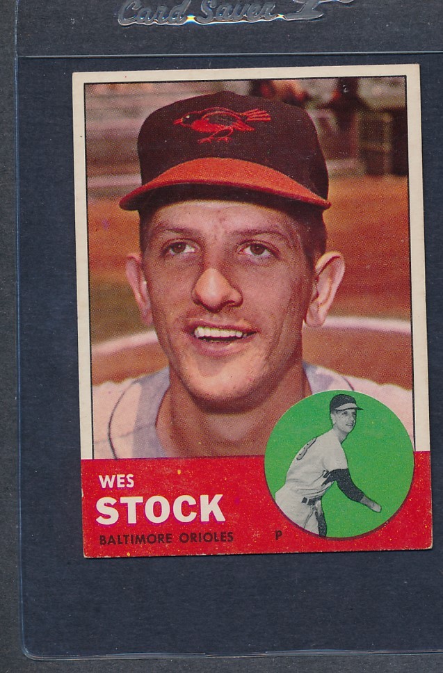 1963 Topps #438 Wes Stock Orioles EX/MT *1759 | eBay