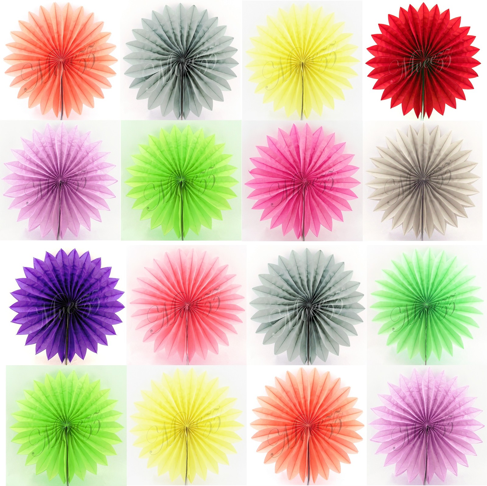 HANGING PAPER TISSUE FAN DECORATIONS BIRTHDAY PARTY WEDDING KIDS ...