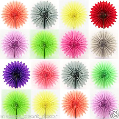 HANGING PAPER TISSUE FAN DECORATIONS BIRTHDAY PARTY WEDDING KIDS ...