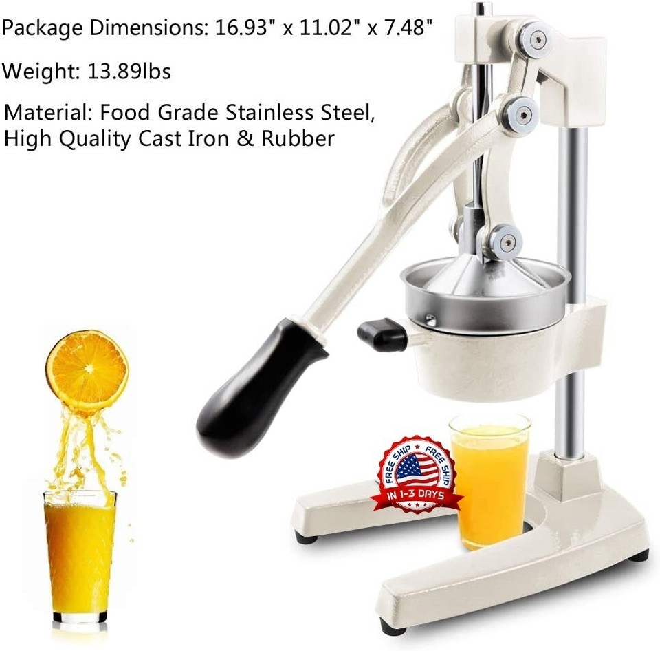 Extractor Exprimidor De Jugos Citricos Frutas Manual De Grado Comercial ...