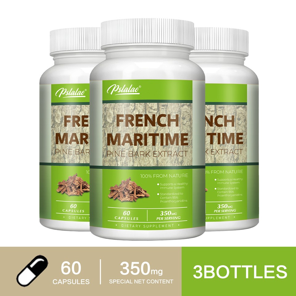 French Maritime Pine Bark Extract 350mg - for Heart & Skin Health ...