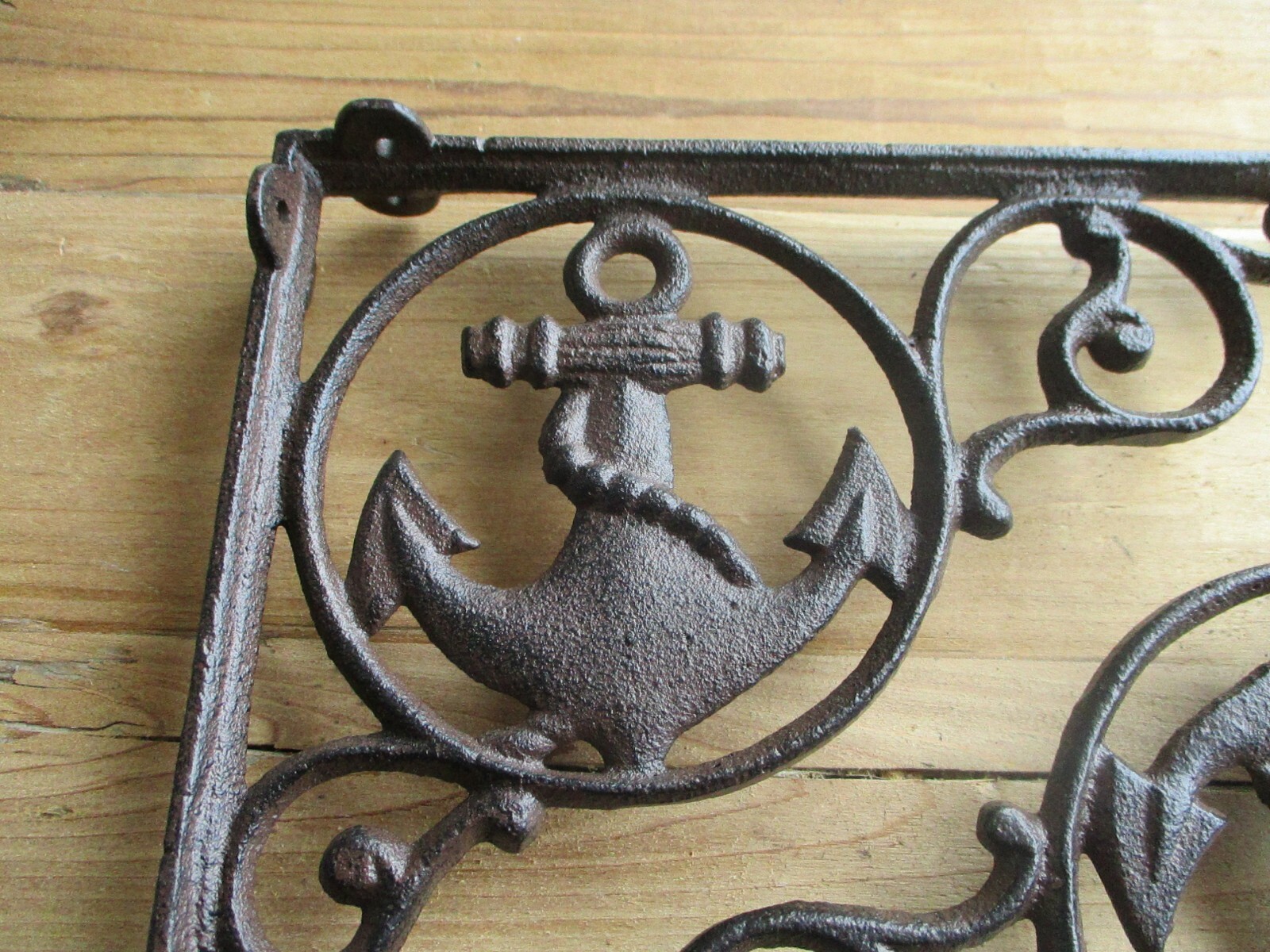 6 CAST IRON BOAT ANCHOR BRACKETS CORBELS BRACES WALL SHELF BRACKET ...