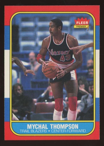 1986-87 Fleer Mychal Thompson #111 Portland Trail Blazers NM Near Mint ...