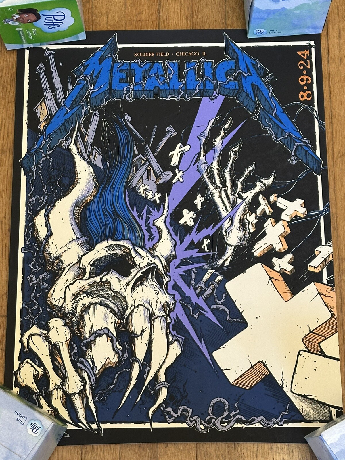 Metallica Official Chicago M72 2024 2 Night Poster Set /900 Squindo | eBay
