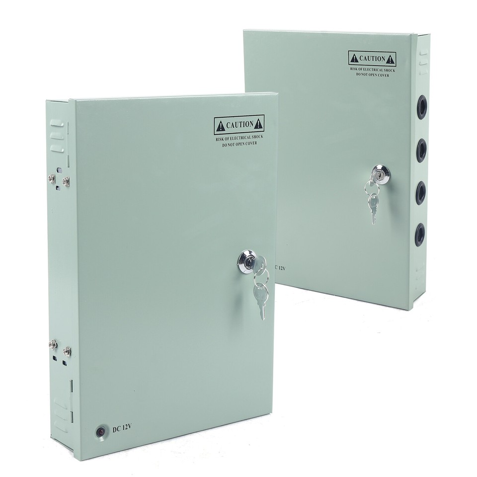 12VDC 18CH 30A Security Camera Power Supply Box Distribution for CCTV ...