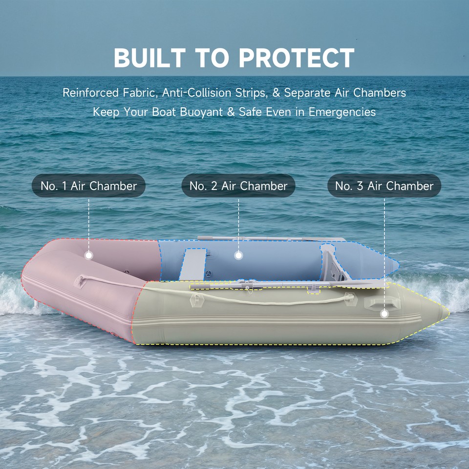 10ft Inflatable Boat Raft Fishing Dinghy Tender Pontoon Dive Rescue ...