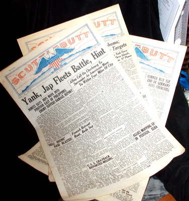 WWII U.S. Navy Scuttlebutt Newsletter 1944 Volume #6 # 2, 5, 7. VG+ USS ...