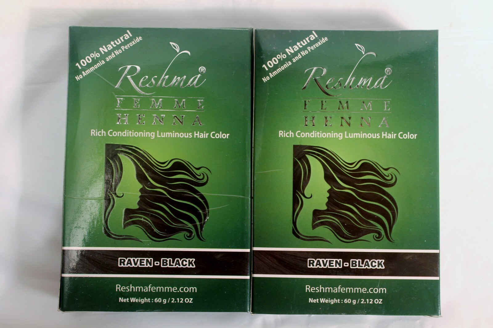 Lot of 2 Reshma Femme Henna Semi-Permanent Hair Color Raven 2.12 oz | eBay