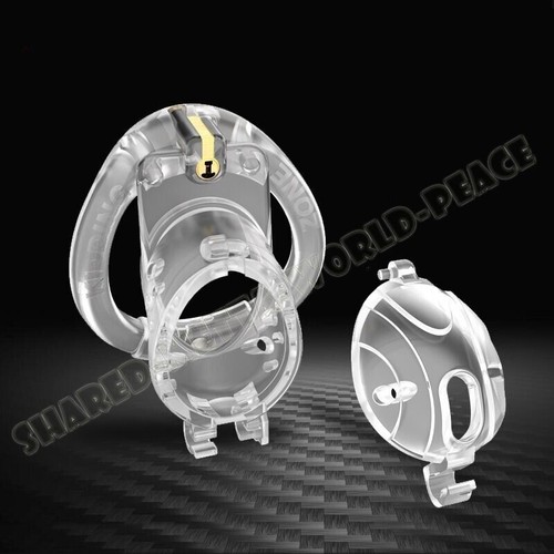 Plastic Male Chastity Device Double Lock Chastity Cage for Men Head ...