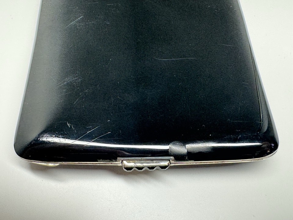alfred dunhill paris sterling silver black enamel cigarette/cigarillo ...
