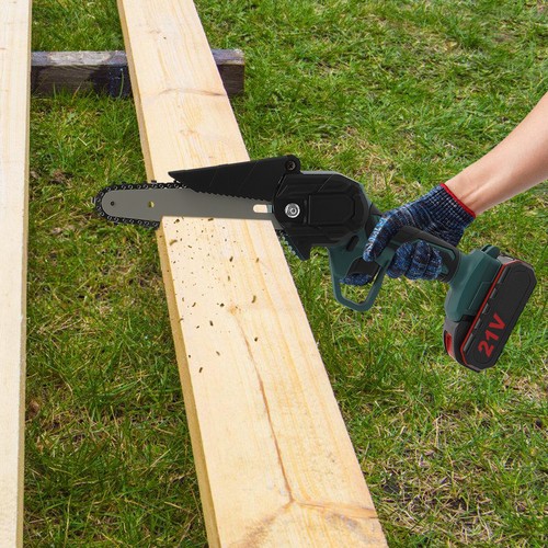 6" Electric Chainsaw Mini Cordless 2x Battery-Powered Wood Cutter ...