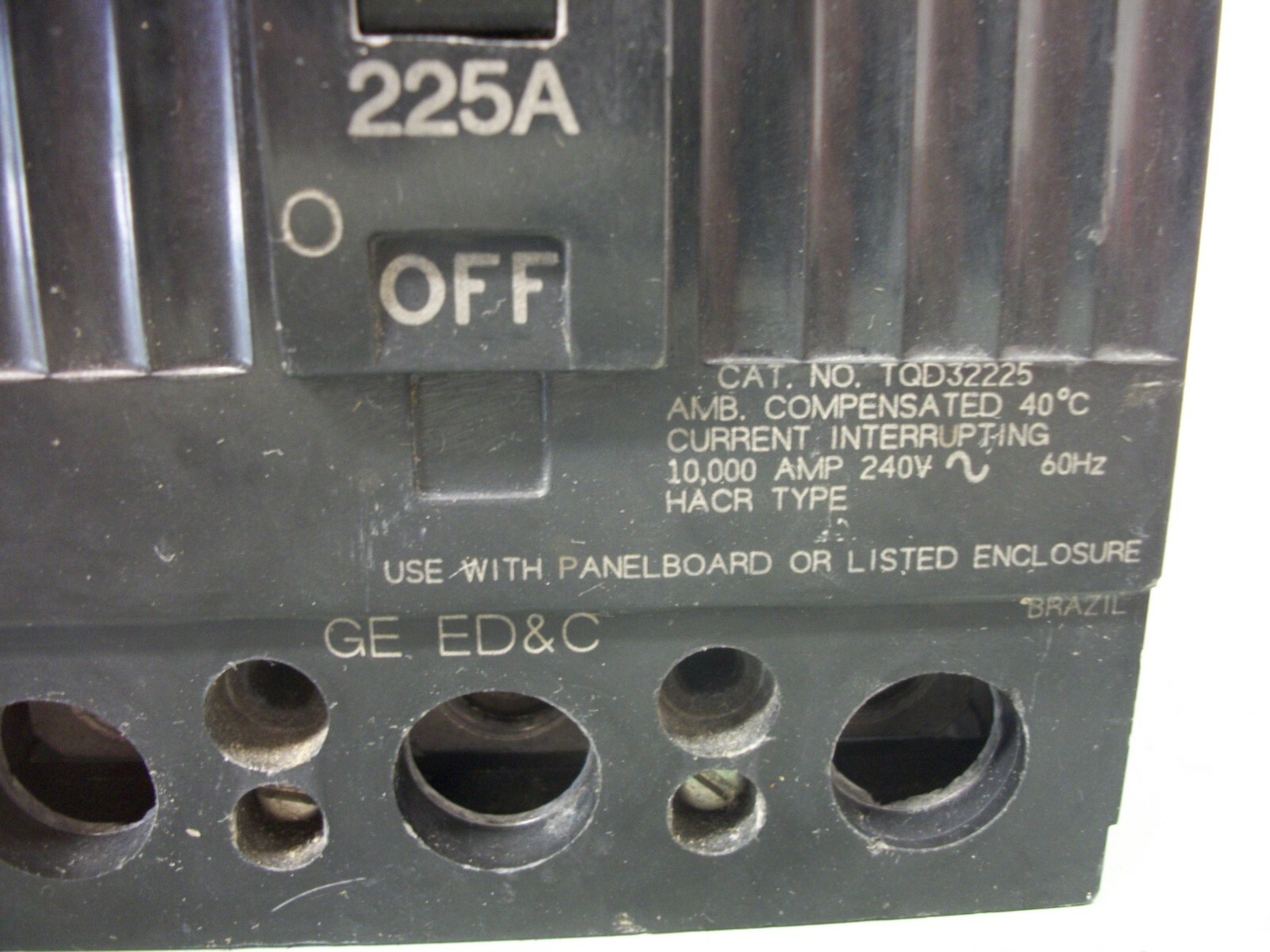 GE TQD CIRCUIT BREAKER TQD32225 225AMP 240VOLT 3POLE | eBay