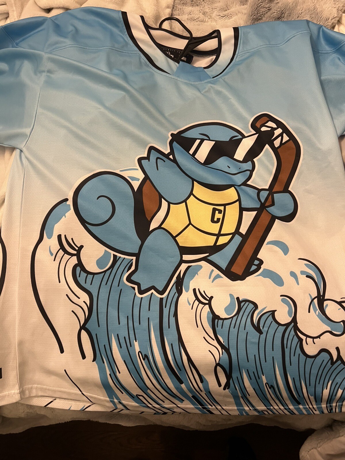 Pokemon Hockey Jersey Squirtle #7 Bring Back Hockey R… - Gem