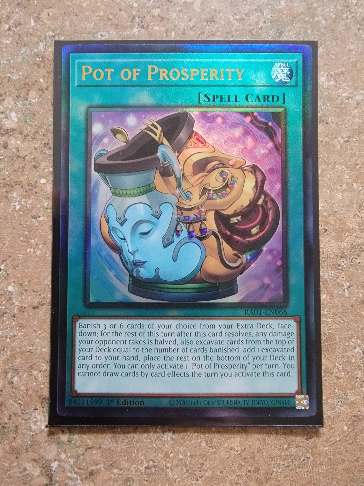 Yu-Gi-Oh! Pot of Prosperity PUR Rarity RA01-EN066 1st Ed Light Play YGO ...