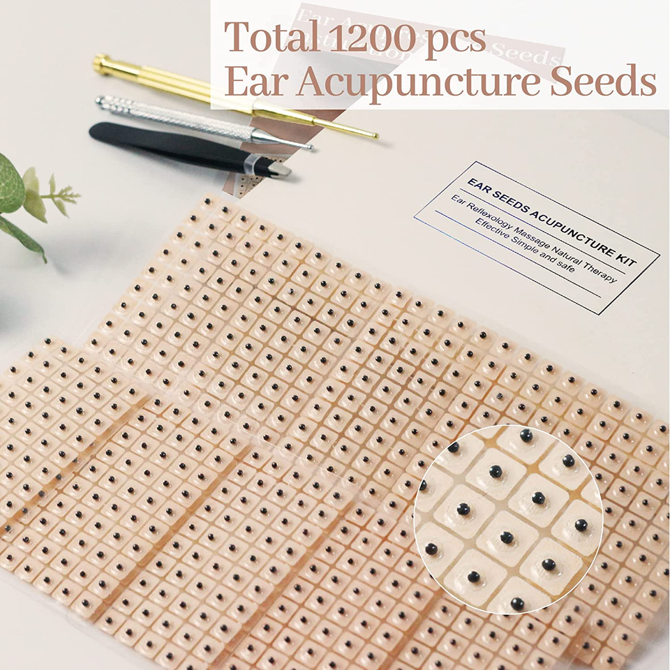 1200 Pcs Ear Acupuncture Kit Auricular Sticker Kit Ears Seed ...