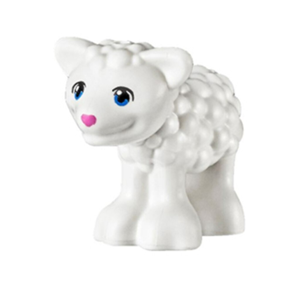 Lego White Sheep / Lamb with Blue Eyes and Dark Pink Nose Pattern | eBay