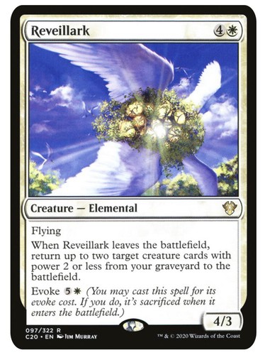 MTG Reveillark NM Commander 2020 Rare White Elemental Flying Evoke | eBay