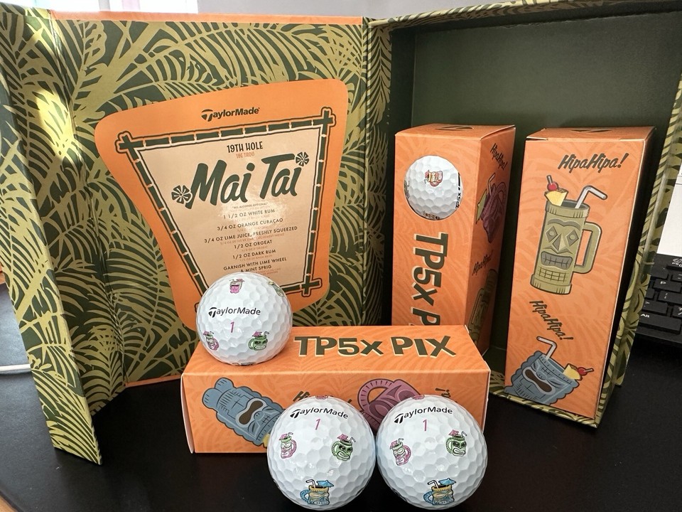 Taylormade TP5x Tiki Pix 3 Golf Balls One Sleeve Mai Tai Hawaii | eBay