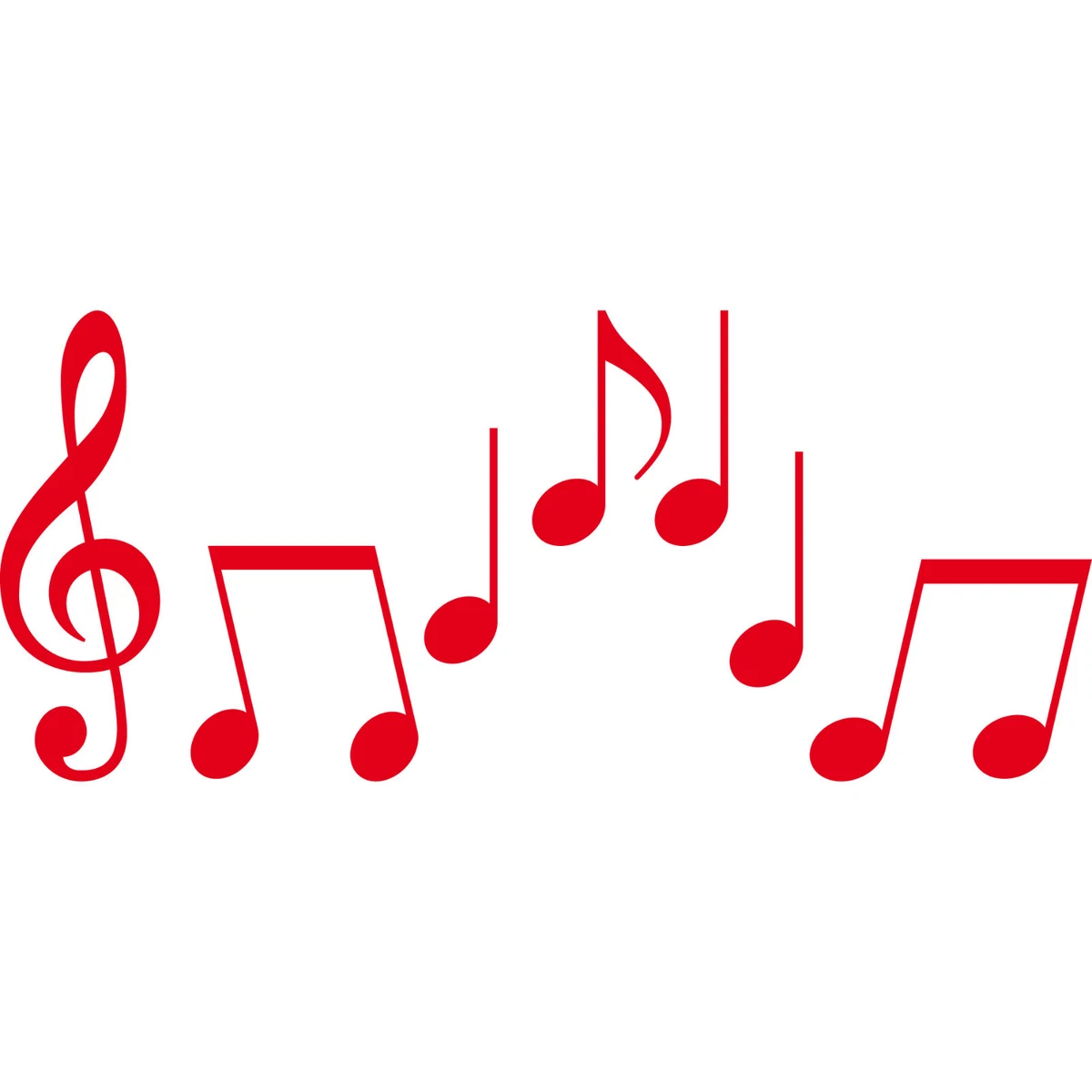 Red Music Notes Clip Art