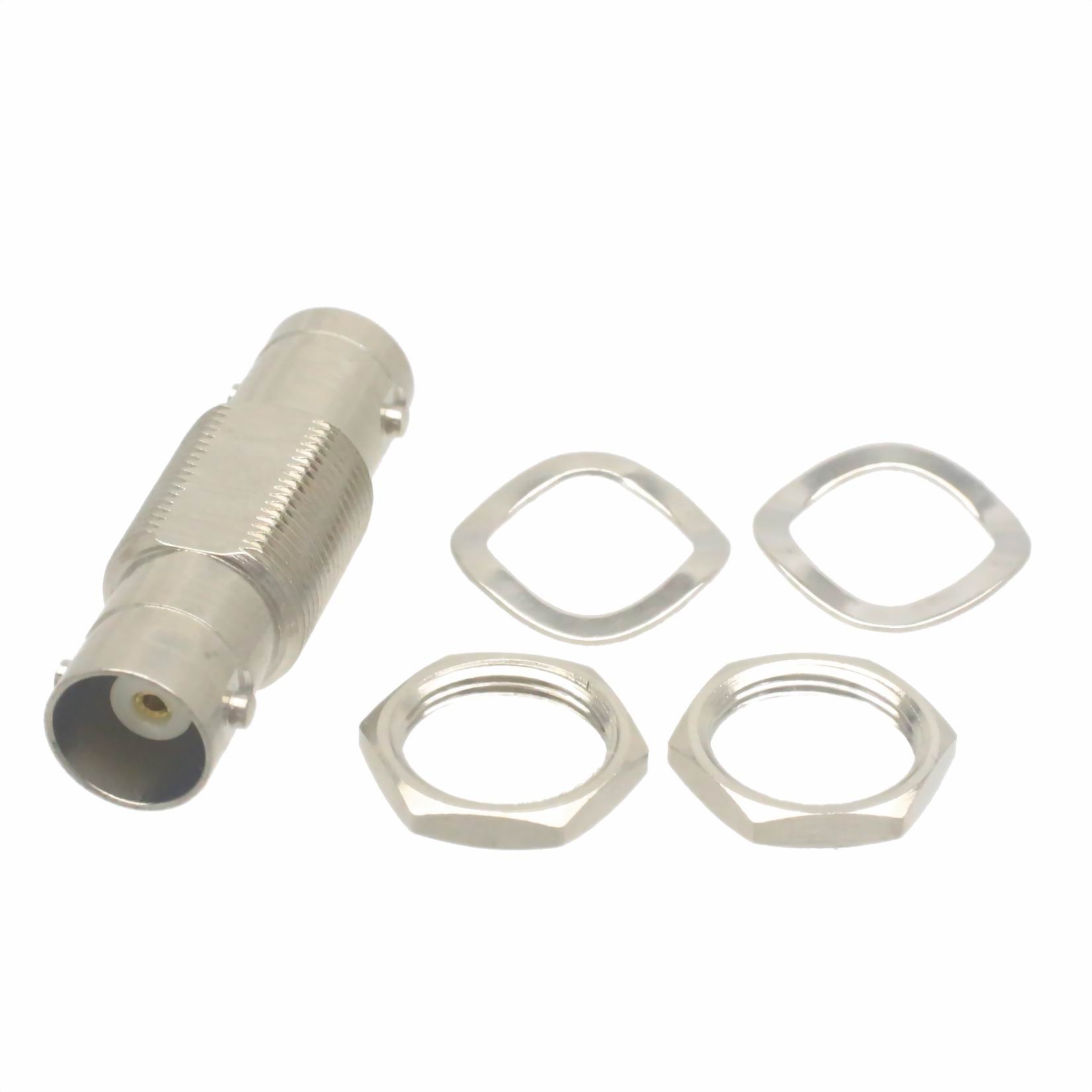 BNC Female Jack Nut mount to BNC Female nut Bulkhead RF Coax Adapter ...