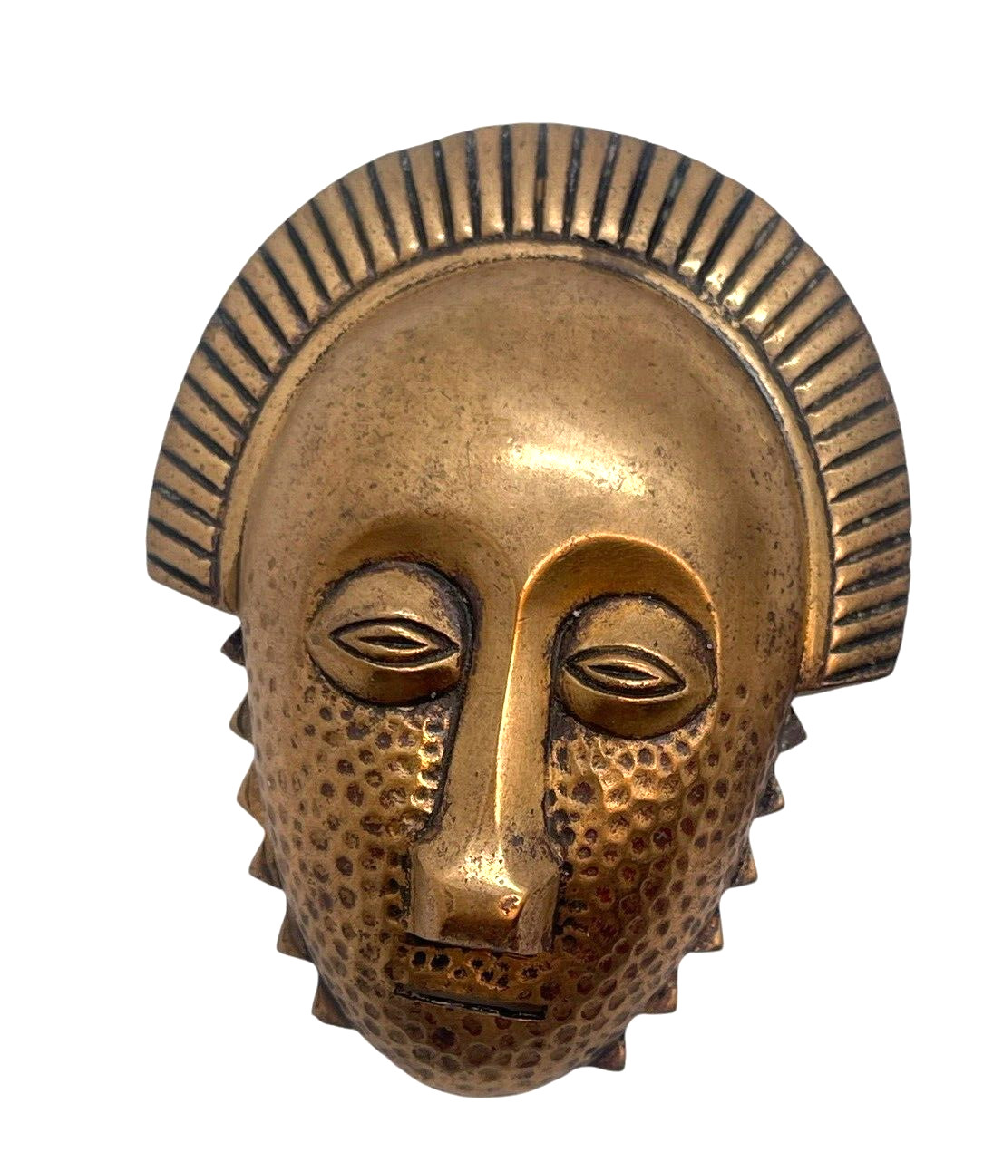 RARE African Mask Vintage Designer French Figural Dre… - Gem
