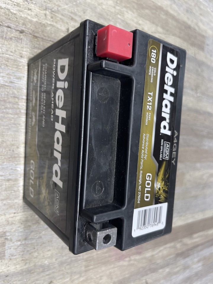 DieHard Powersports Gold Battery 180 CCA TX12. Date 12/24 BRAND NEW | eBay