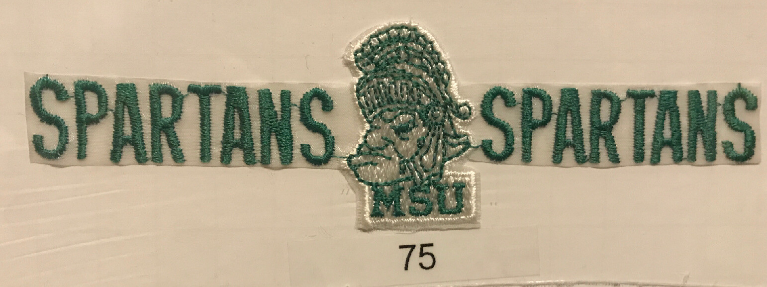 MICHIGAN STATE University MSU SPARTANS ~ VTG NEW Embroidered Patch NCAA ...