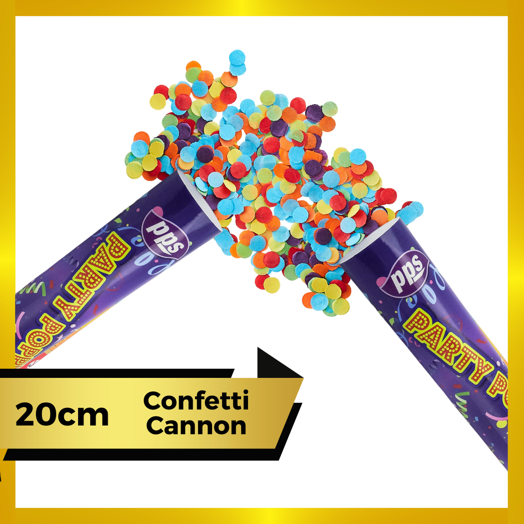 Party Confetti Cannon Large Party Poppers 60cm 30cm 20cm Compressed Air ...