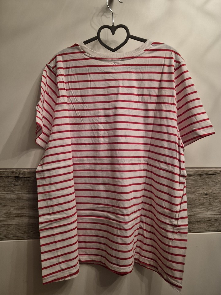 NEU Sheego Casual Damen T-Shirt Shirt 46 / 48 Rot Weiß Gestreift ...