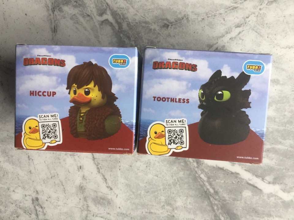 TUBBZ Mini Duck Dragon Hiccup & Toothless, Brand New In Box | eBay UK