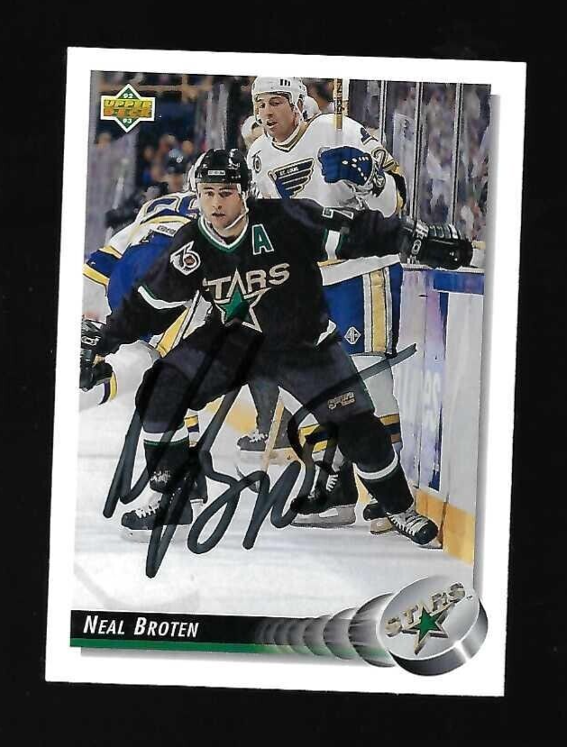 NEAL BROTEN Minnesota North Stars 1992-93 Upper Deck SIGNED / AUTOGRAPH ...