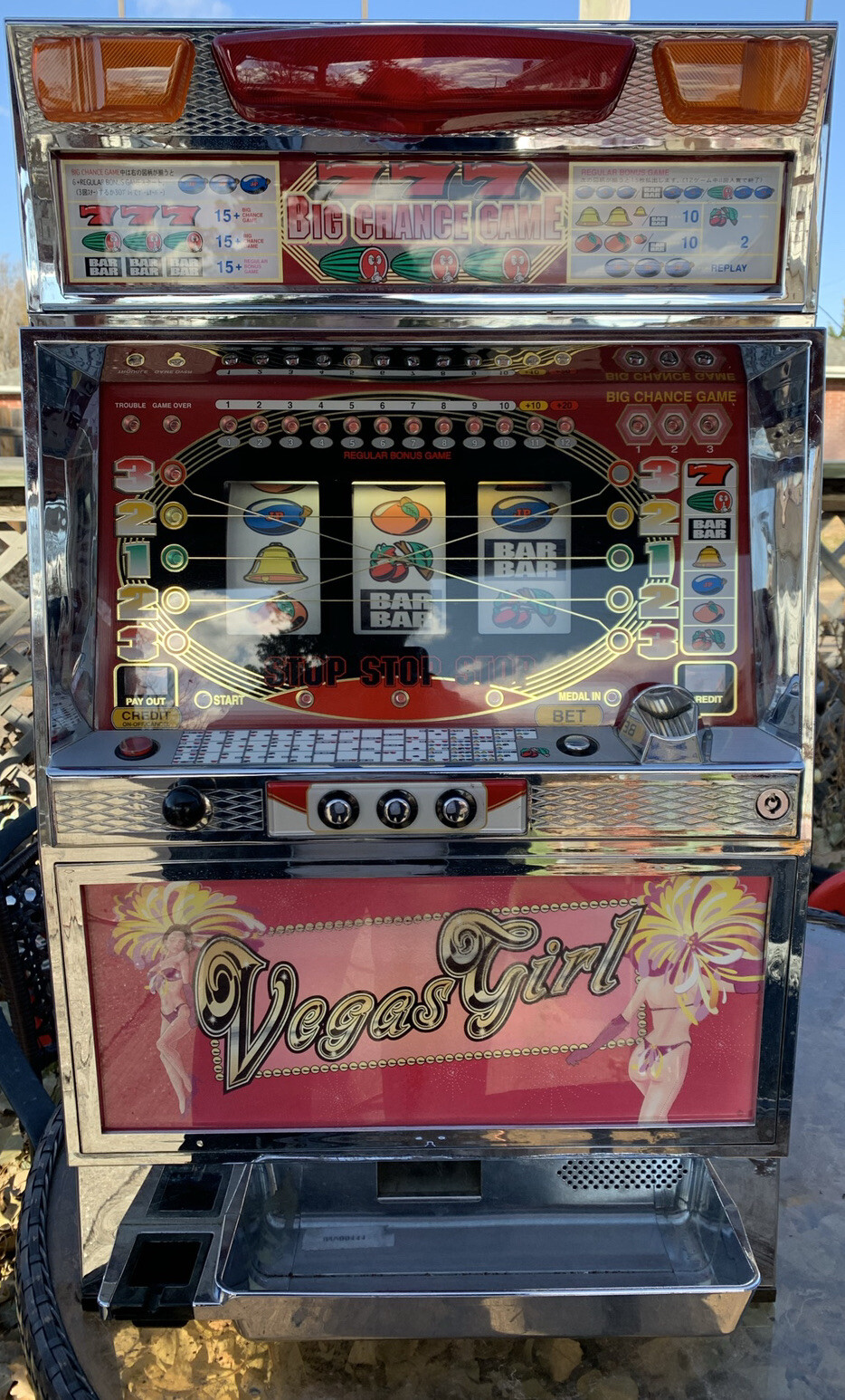 Pachi-Slo Skill-Stop Machine Vegas Girl Slot Machine Tokens/ Coin ...