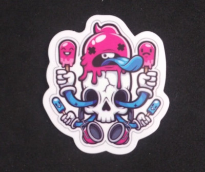 Skull Ice Cream With Popsicles Colorful Graffiti Sticker 1.75" (AG) | eBay
