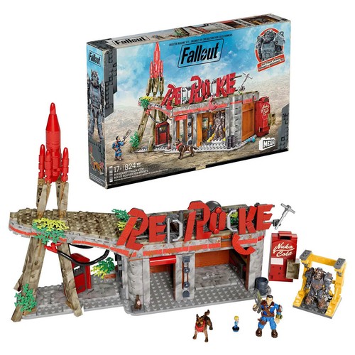 MEGA Fallout Red Rocket Truck Stop Building Blocks Brick Set 824pcs ...
