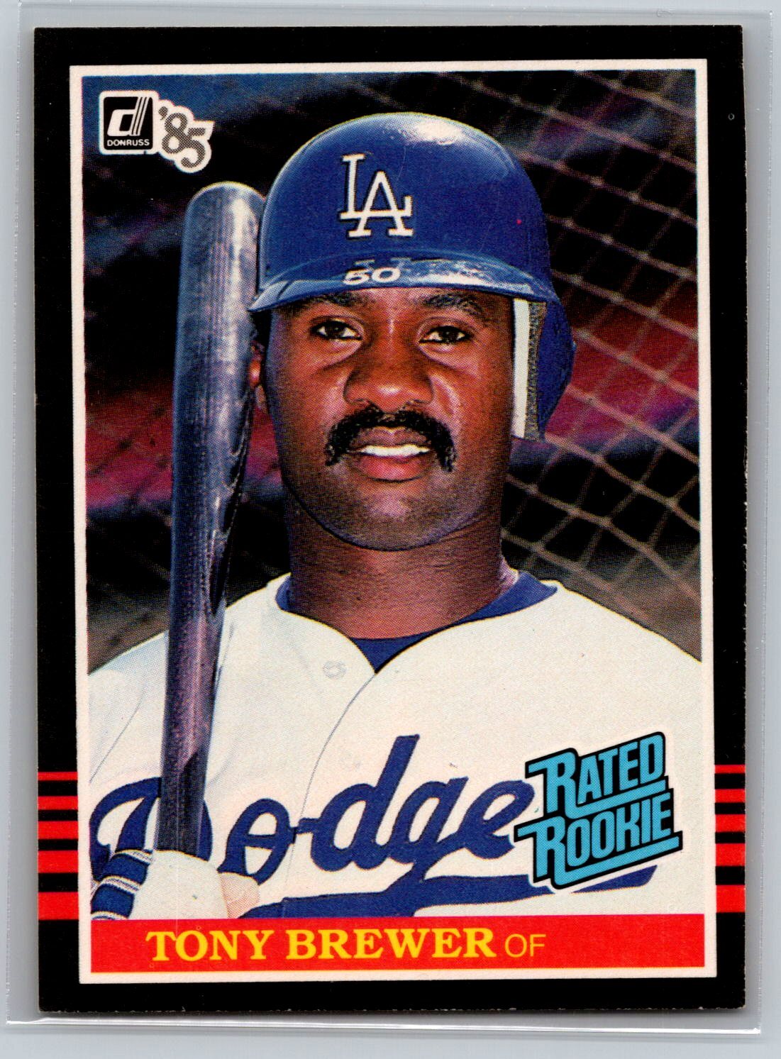 1985 Donruss Rated Rookie Baseball #31 Tony Brewer RC Los Angeles ...