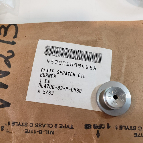 TODD COMBUSTION OIL SPRAYER PLATE BURNER P-10-8-98 4530-01-099-4655 | eBay