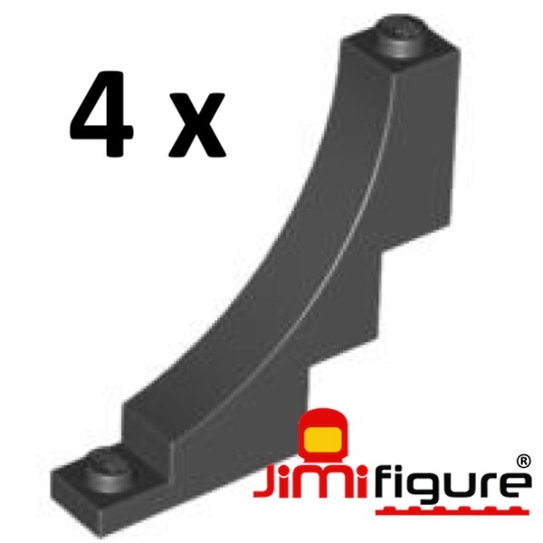 NEW 4 x LEGO Arch 1x5x4 Inverted Black 30099 Genuine Bulk Lot Brick 5x1 ...