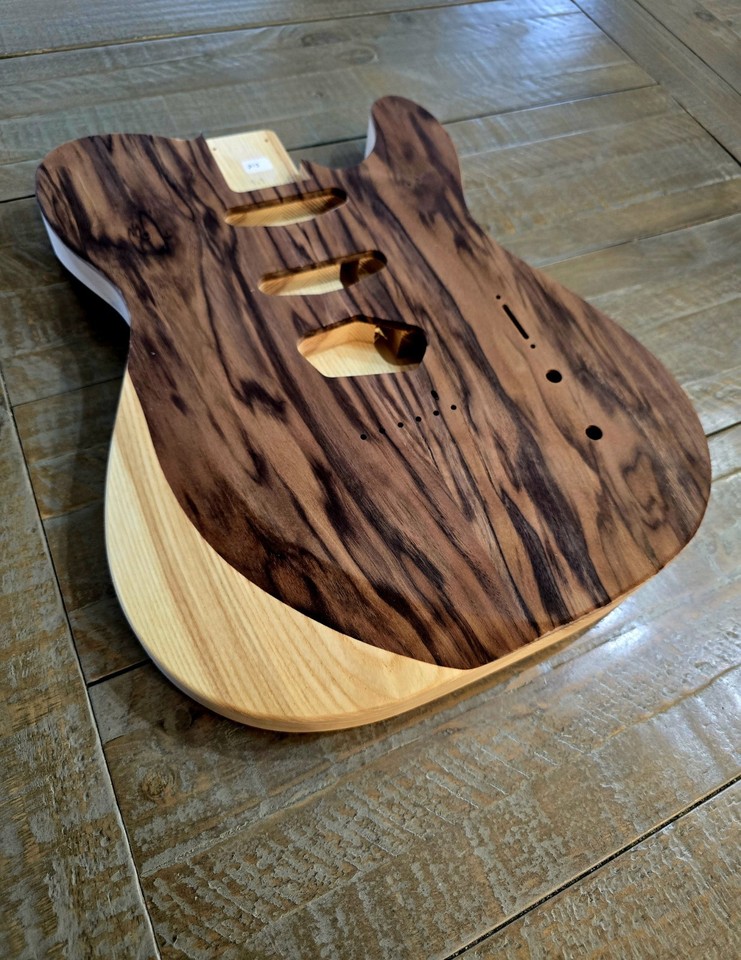 Telecaster-Style Guitar Body, Black Walnut on Ash, SSS | eBay