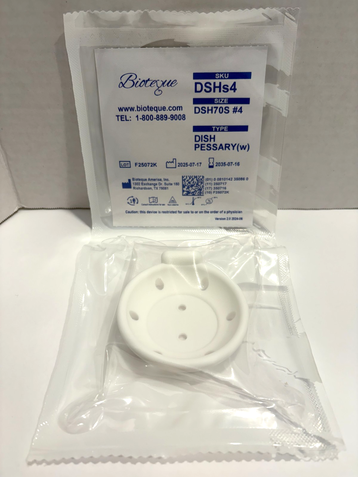Bioteque America Dish Pessary with Support Silicone: All Sizes | eBay