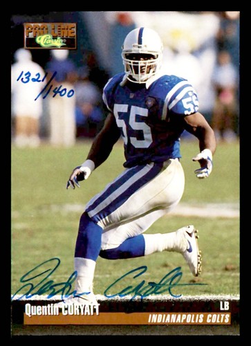 1995 Pro Line Quentin Coryatt /1400 AUTO Indianapolis Colts | eBay
